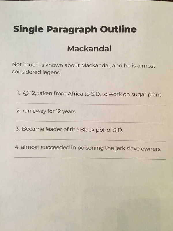 Writing paragraphs, The Writing Revolution style